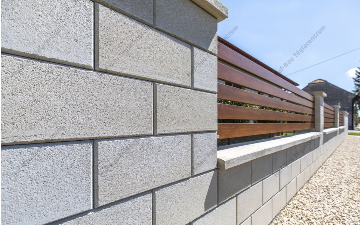 LEIER MODERN kerítéskő, beige színű - 40 x 20 x 20