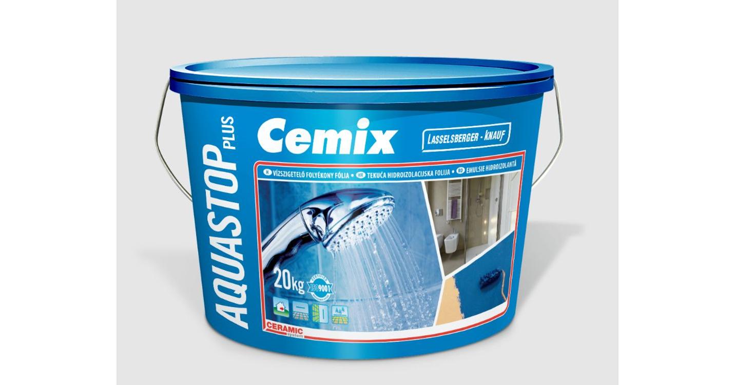 Cemix AQUASTOP Plus kenhető vízszigetelés, 7kg-os kiszerelésben.