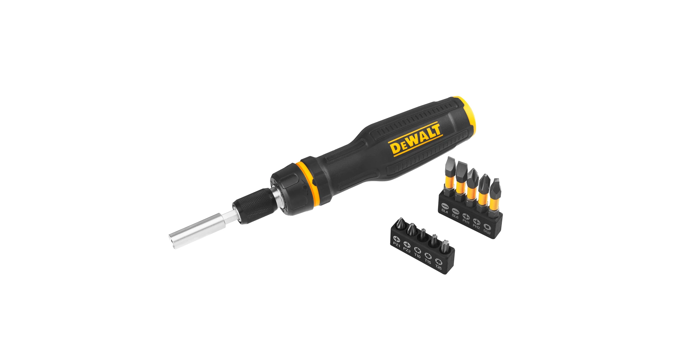 DEWALT DWHT68001-0 bittartós csavarhúzó készlet, PZ és PH fejekkel.