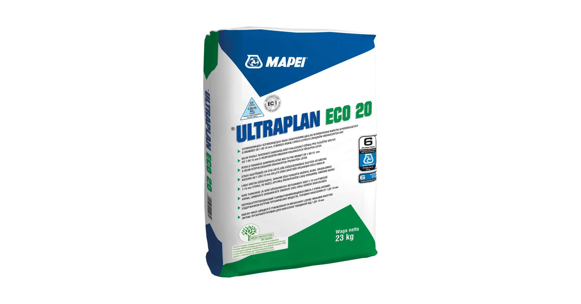 MAPEI Ultraplan Eco 20 önterülő aljzatkiegyenlítő - 23kg