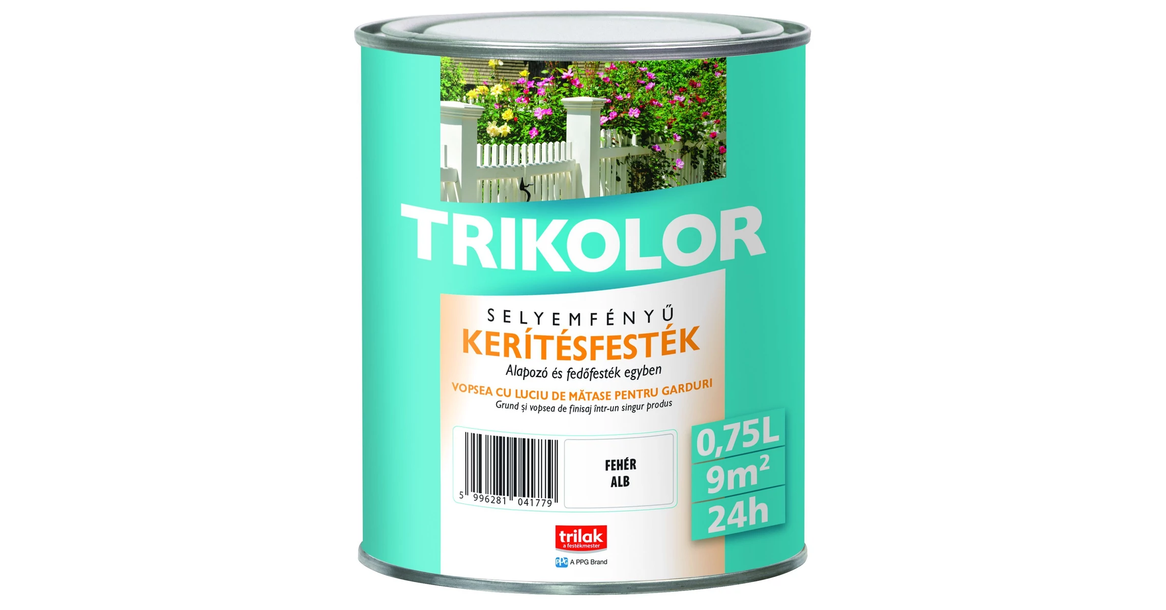 TRILAK Trikolor Selyemfényű Kerítésfesték Gesztenyebarna 0.75l